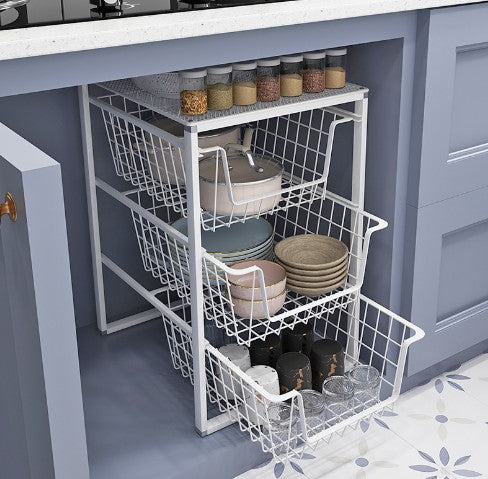 Double-layer and triple-layer storage rack